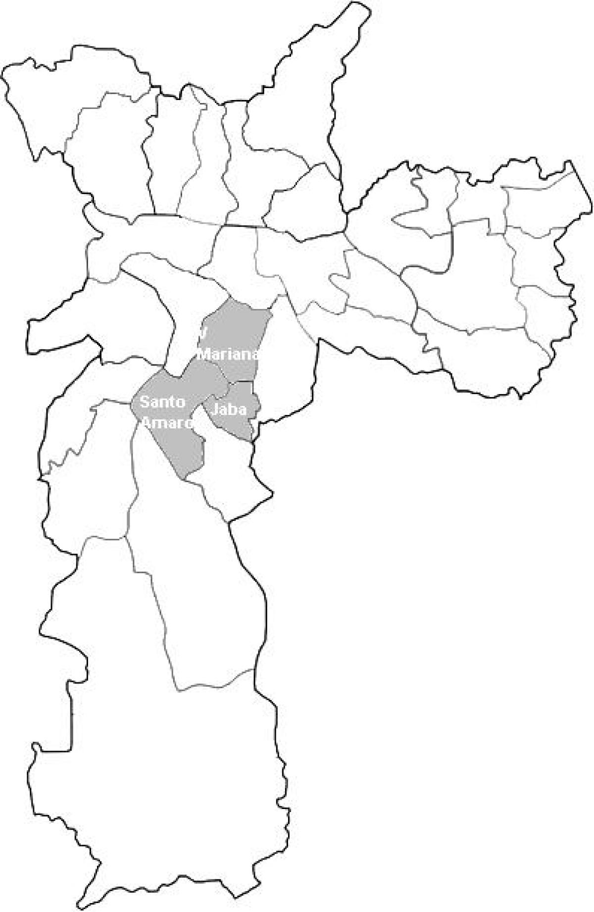 Zona Centro-sur de São Paulo mapa - Mapa de la zona Centro-sur de São ...